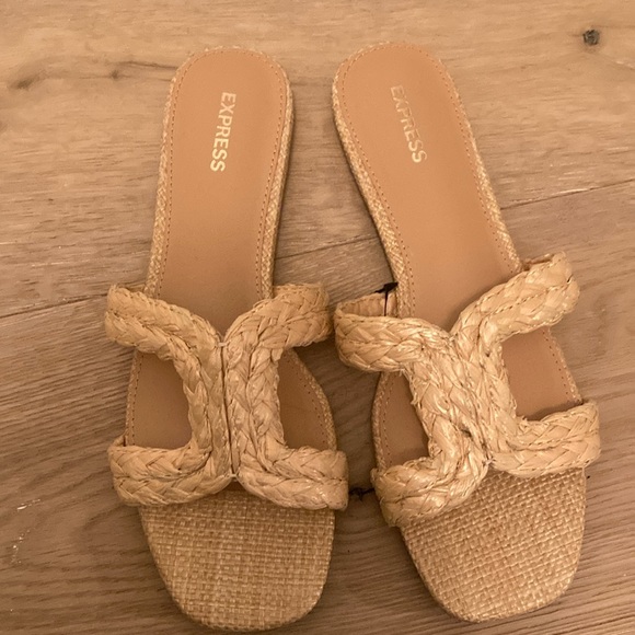 Express | Shoes | Express Straw Sandals | Poshmark
